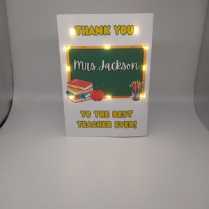 Teacher Appreciation Light up LED Personalize Birthday Card︱glowing ...