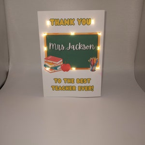 Teacher Appreciation Light up LED Personalize Birthday Card︱glowing ...