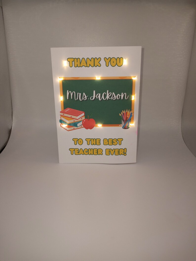 Teacher Appreciation Light up LED Personalize Birthday Card︱glowing ...