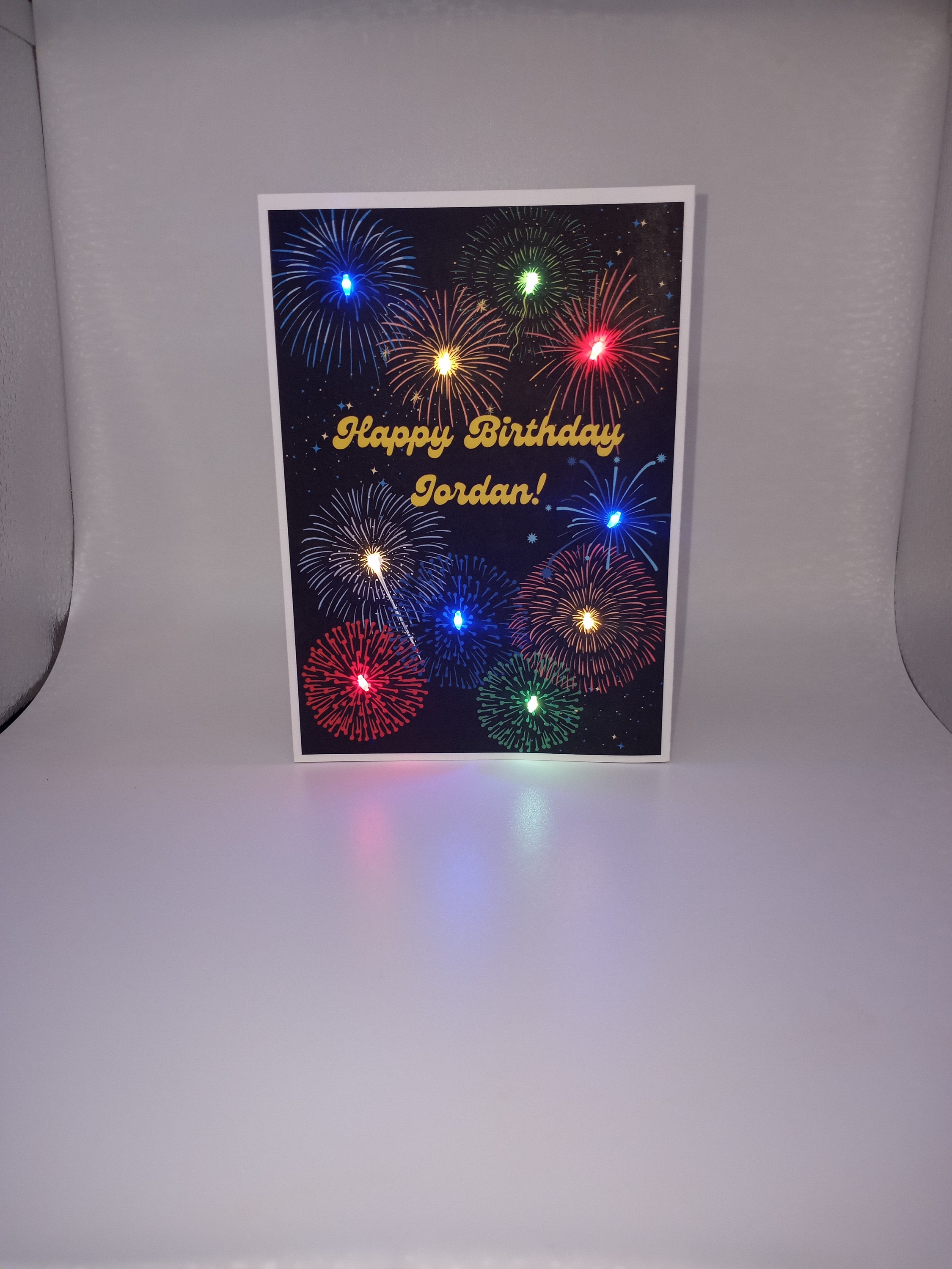 Firework Light up LED Personalize Birthday Card︱ Fourth of July Festive ...