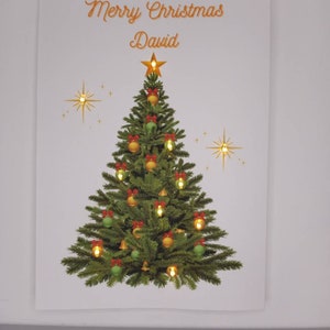 Christmas Tree LED Christmas Card︱personalized Handmade Custom Light up ...