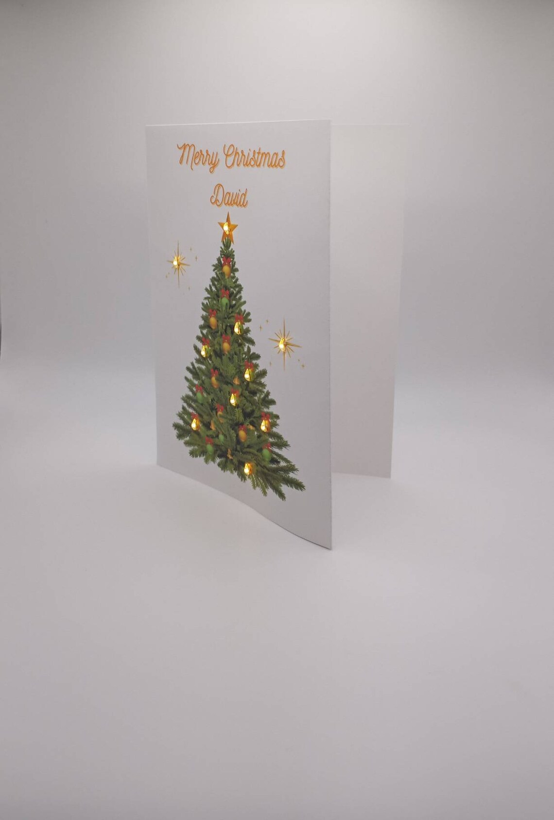 Christmas Tree LED Christmas Card︱personalized Handmade Custom Light up ...