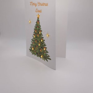 Christmas Tree LED Christmas Card︱personalized Handmade Custom Light up ...