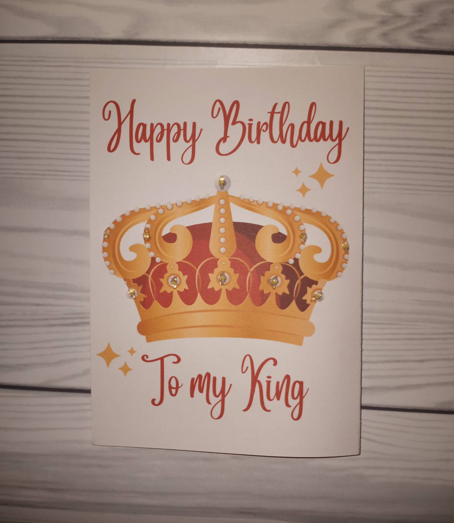 Personalize King Crown Light up Happy Birthday LED Card for Husband ...