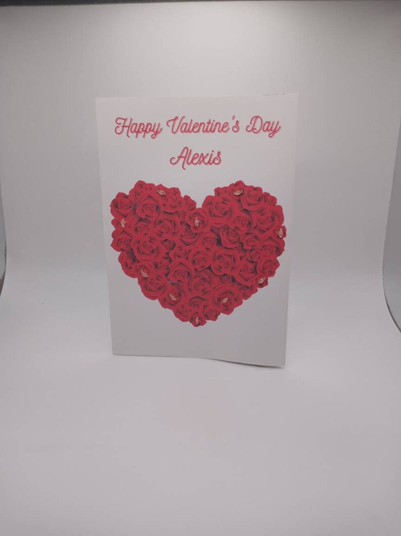 Red Roses Light up LED Valentine's Day Greeting Cardcustom Handmade Red ...