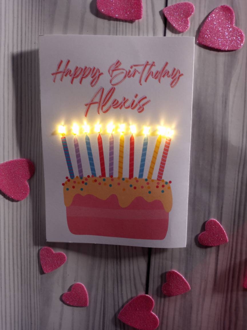 Happy Birthday Light up LED Card for Girlfriend/wife/girl/sister ...