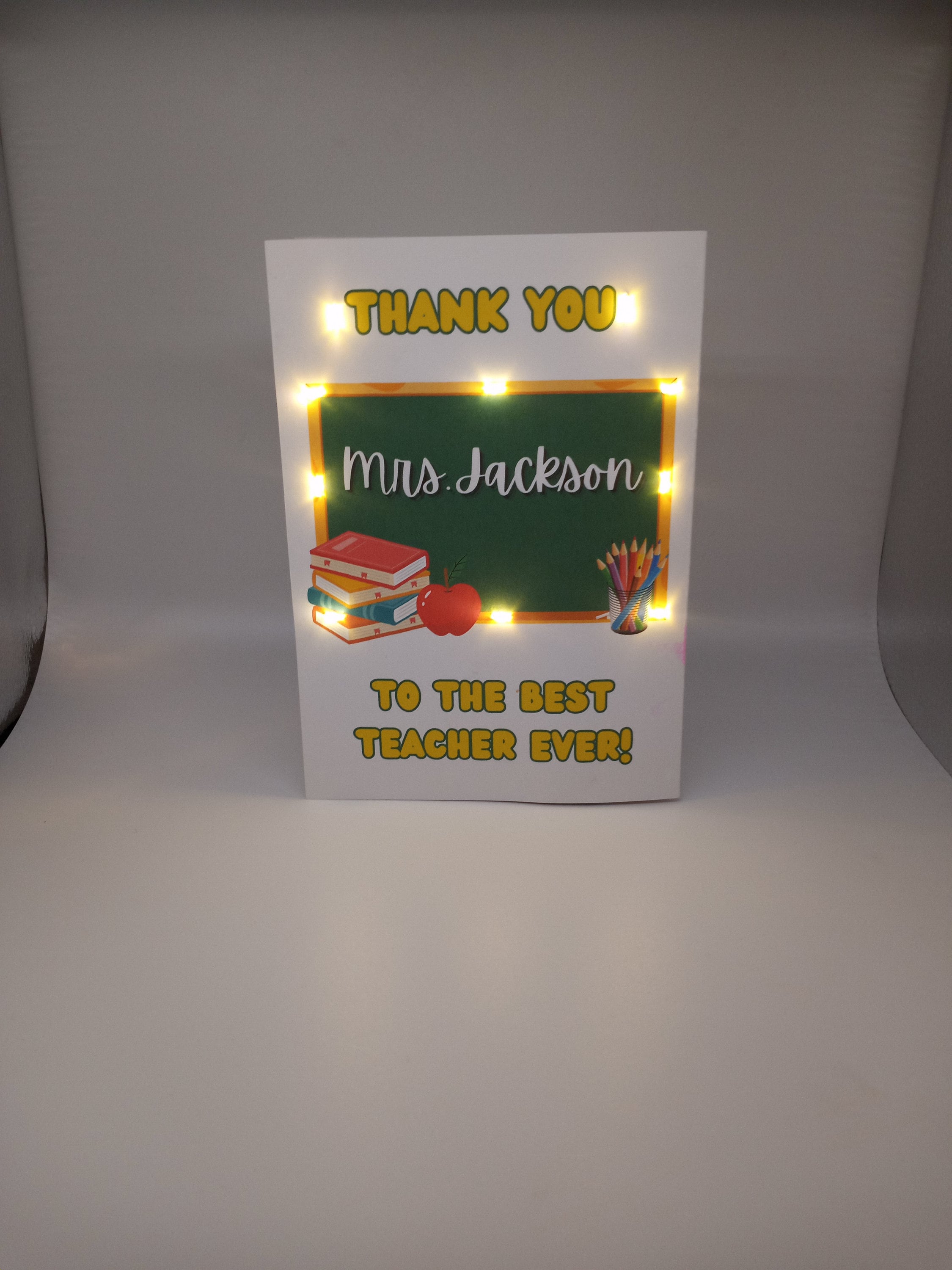 Teacher Appreciation Light up LED Personalize Birthday Card︱glowing ...