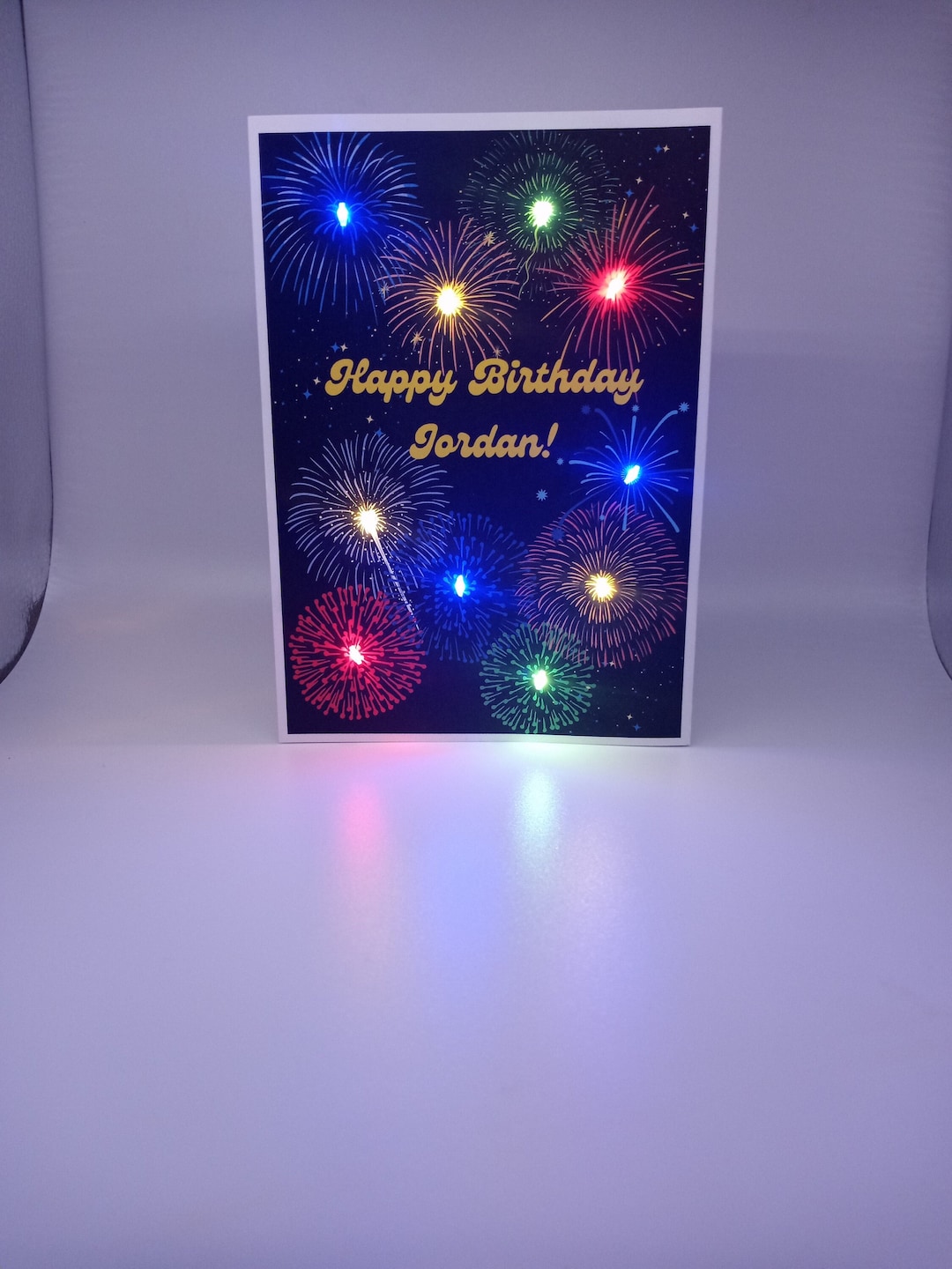 Firework Light up LED Personalize Birthday Card︱ Fourth of July Festive ...