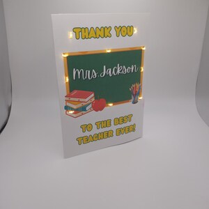 Teacher Appreciation Light up LED Personalize Birthday Card︱glowing ...