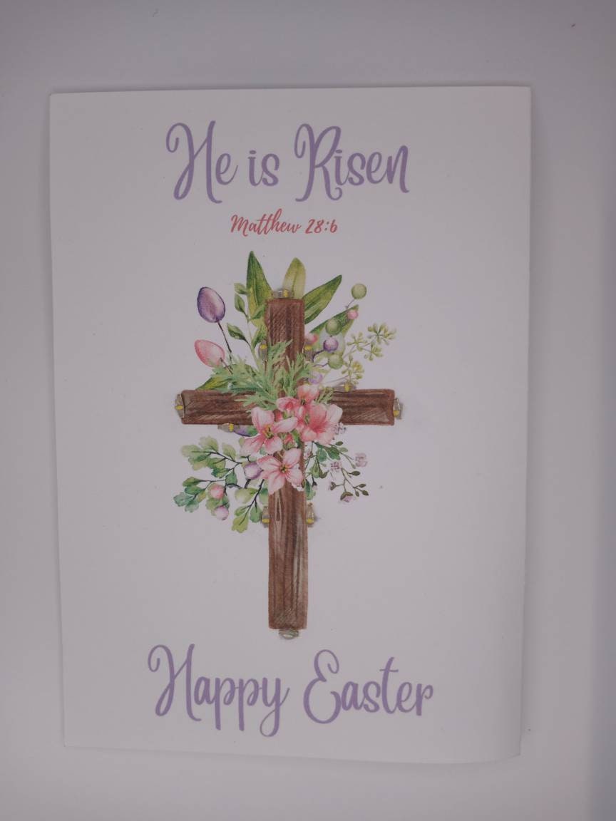 Easter Light up LED Card Personalized︱ Custom Easter Card With Cross ...