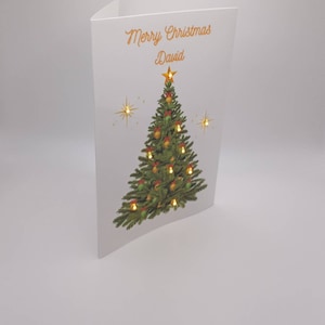 Christmas Tree LED Christmas Card︱personalized Handmade Custom Light up ...