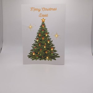 Christmas Tree LED Christmas Card︱personalized Handmade Custom Light up ...
