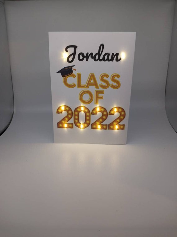 Personalized LED Graduation Greeting Cardhandmade Custom | Etsy