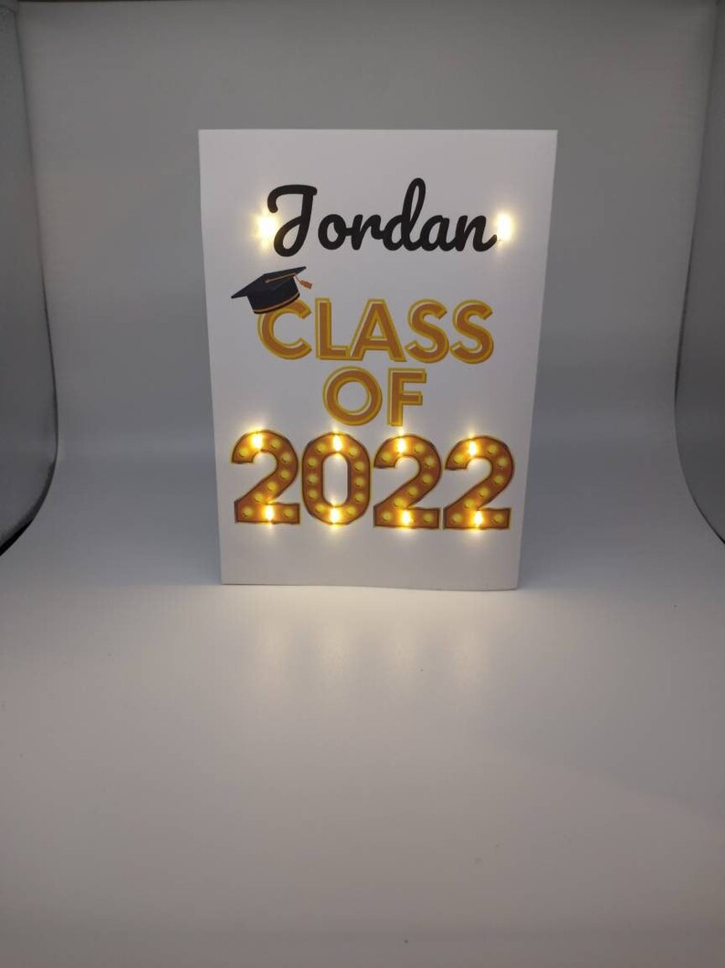 Personalized LED Graduation Greeting Cardhandmade Custom Light up ...