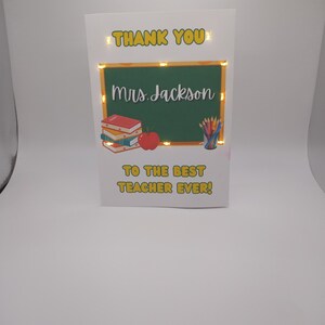Teacher Appreciation Light up LED Personalize Birthday Card︱glowing ...