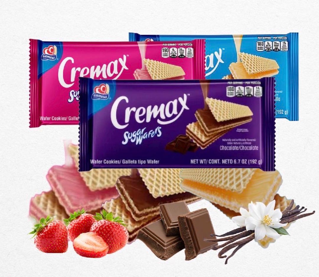 Gamesa Cremax Sugar Wafers Cookies, Variety Pack, 6.7 Oz, 3 Count - Etsy