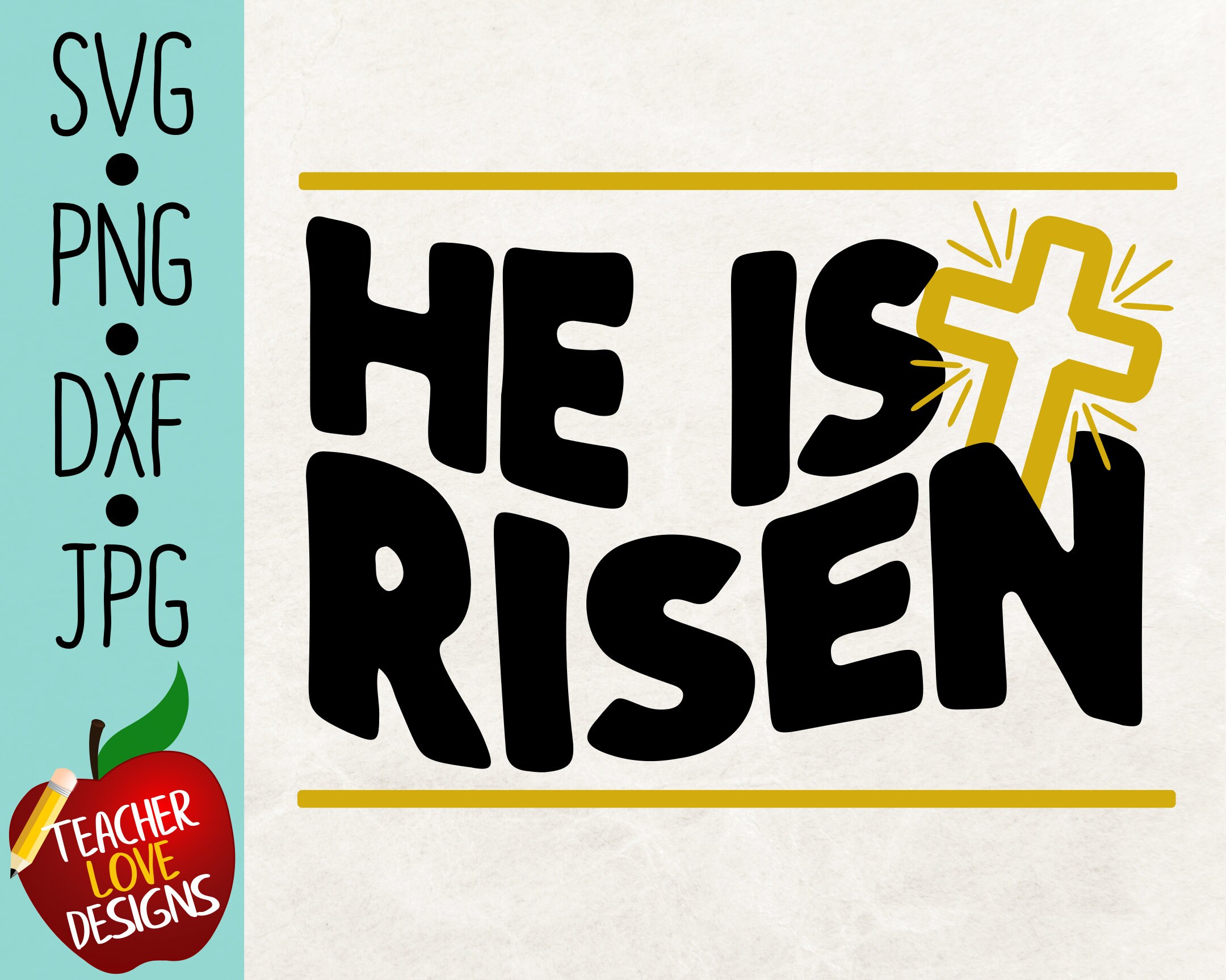 He is Risen Svg, Cross Svg, Easter Svg, Religious Svg - Etsy