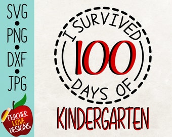 I Survived 100 Days of Kindergarten | Etsy