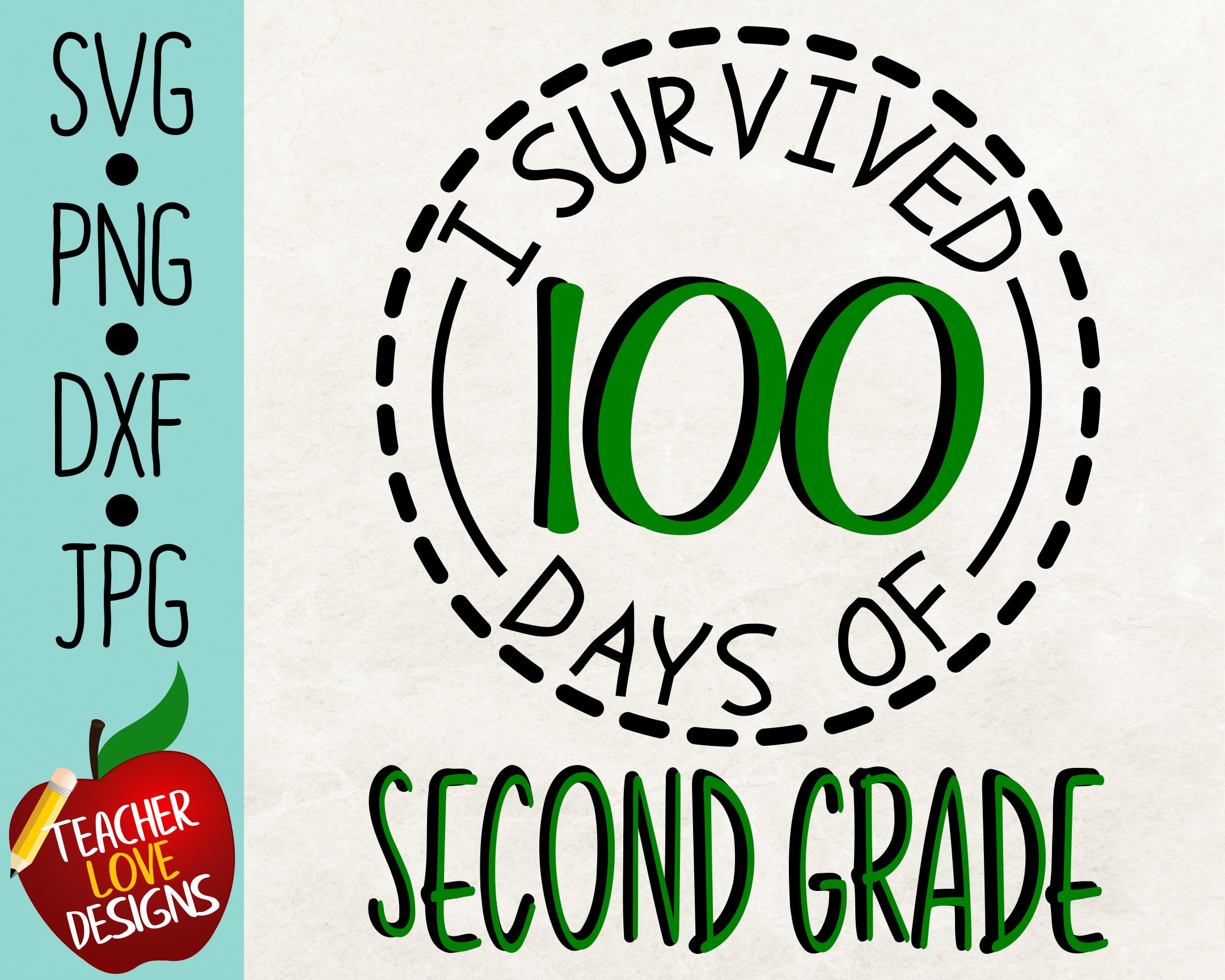 I Survived 100 Days of Second Grade Svg, School Svg - Etsy