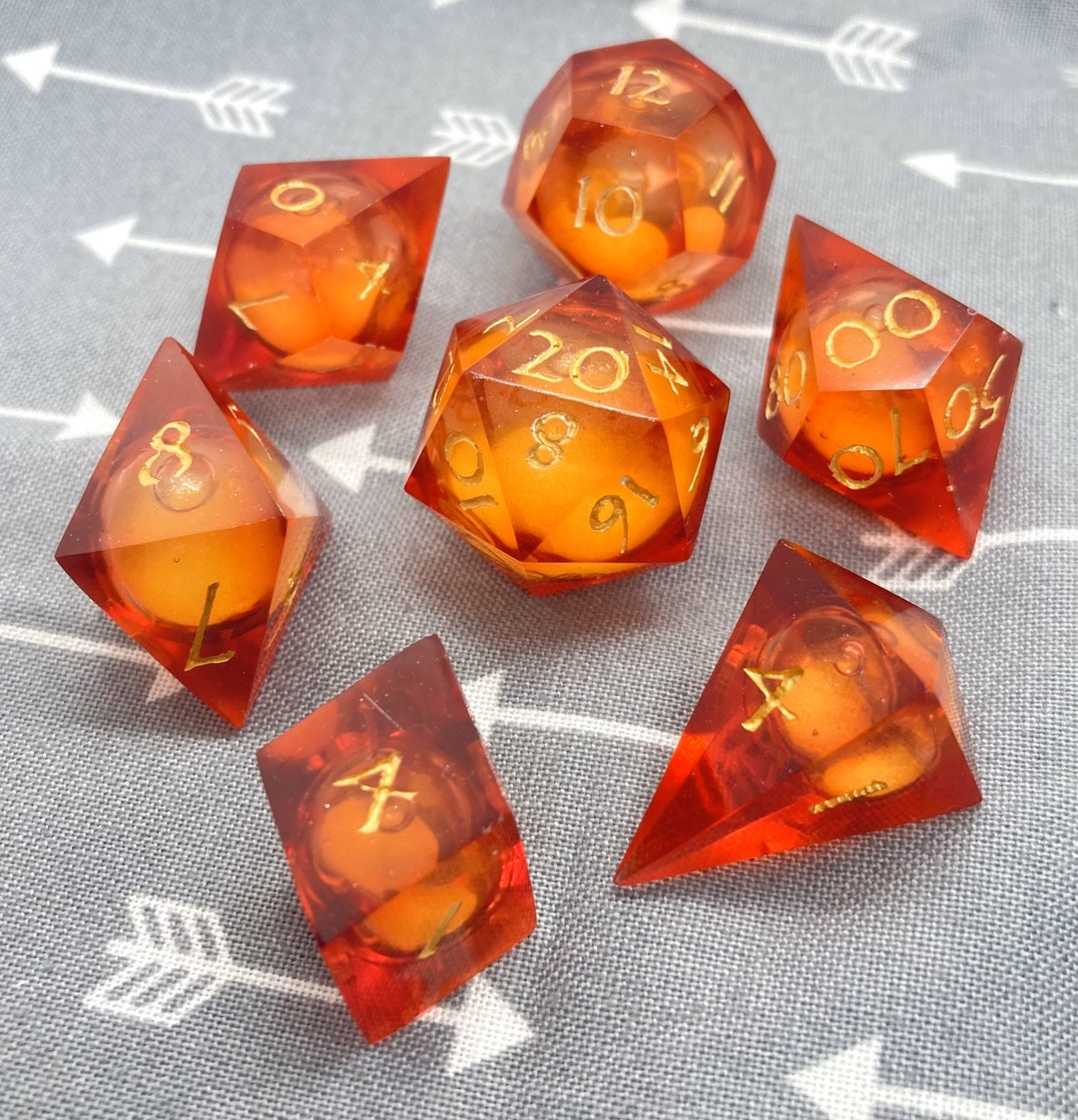 Calcifer Liquid Core DND Dice Dice Potato Sharp Edge DND - Etsy