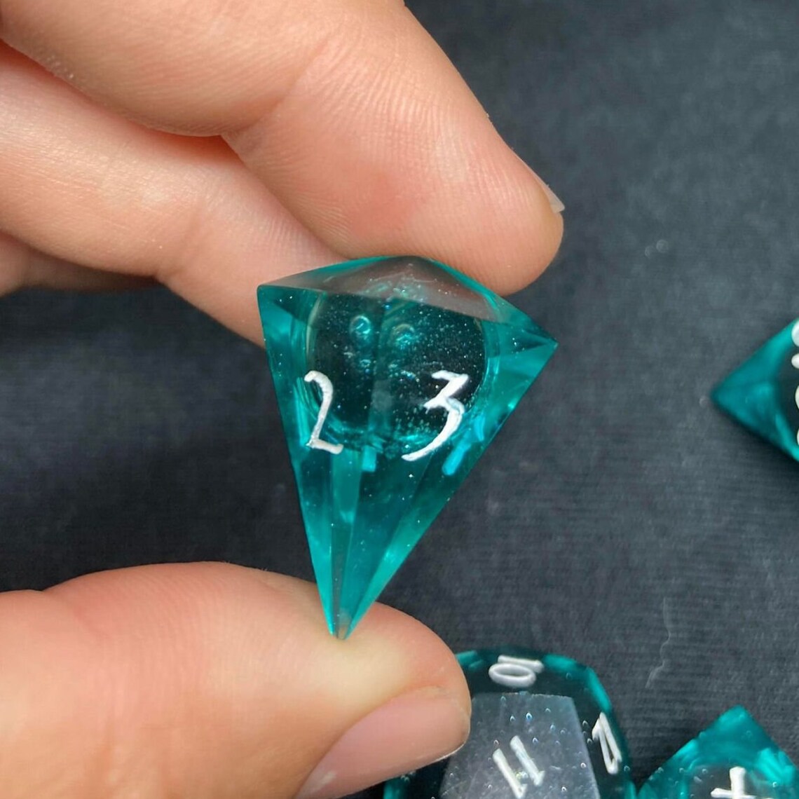 Blue and Black Liquid Core DND Dice Dice Potato Sharp - Etsy