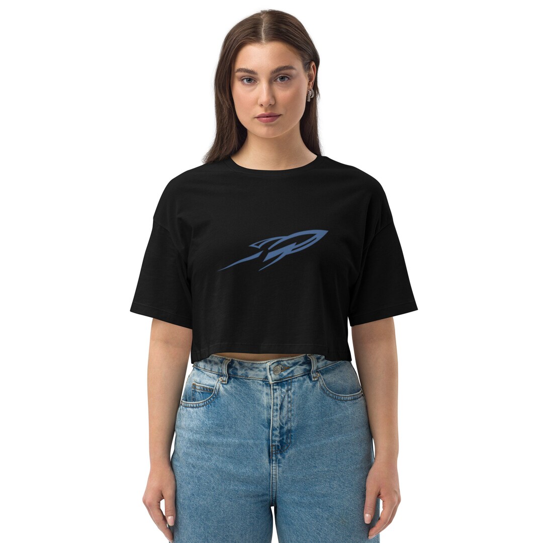 Loose Drop Shoulder Crop Top University of Toledo Rockets - Etsy