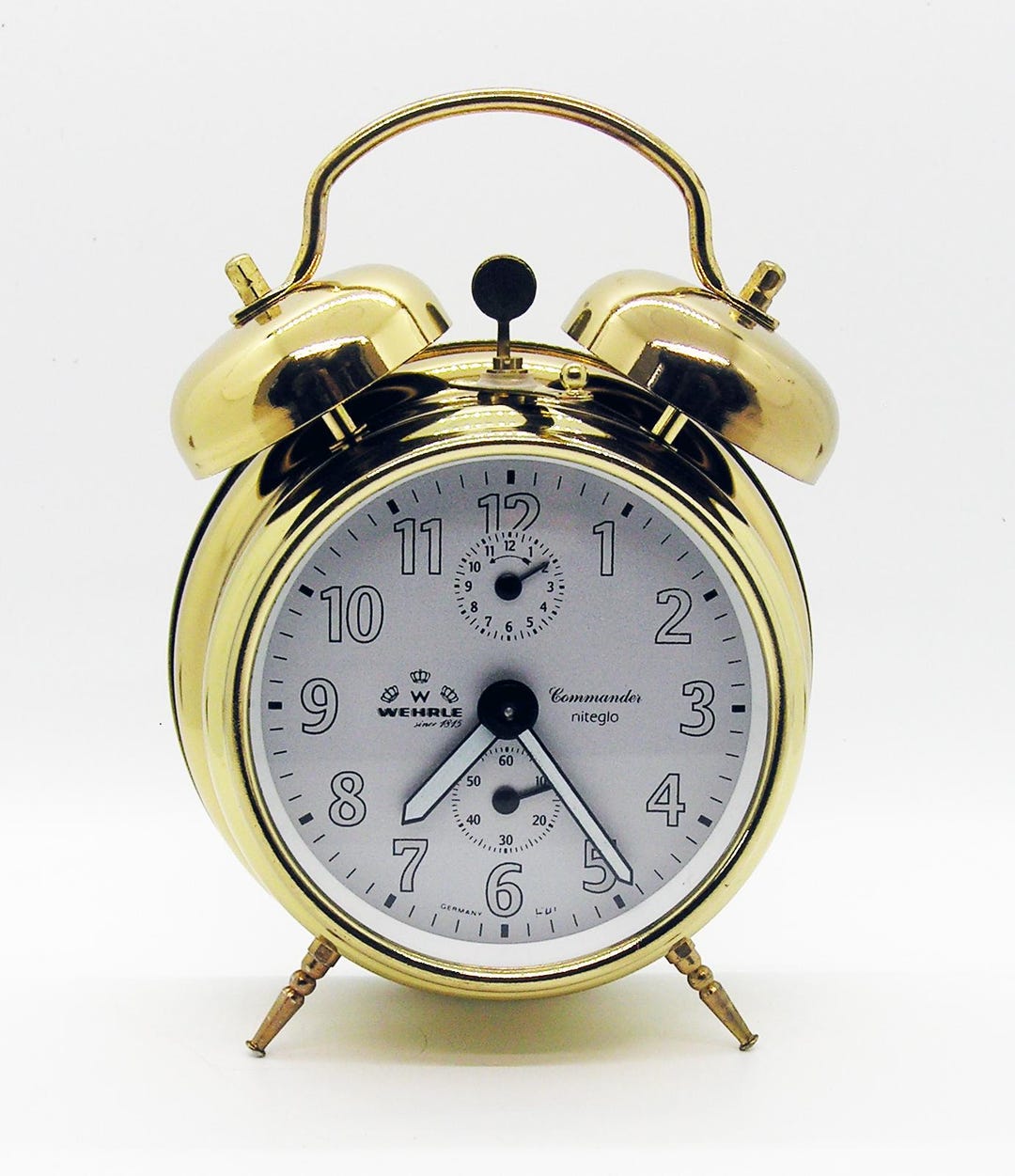 Restored Wehrle Commander Twin-bell Alarm Clock - Made in Germany! - Etsy