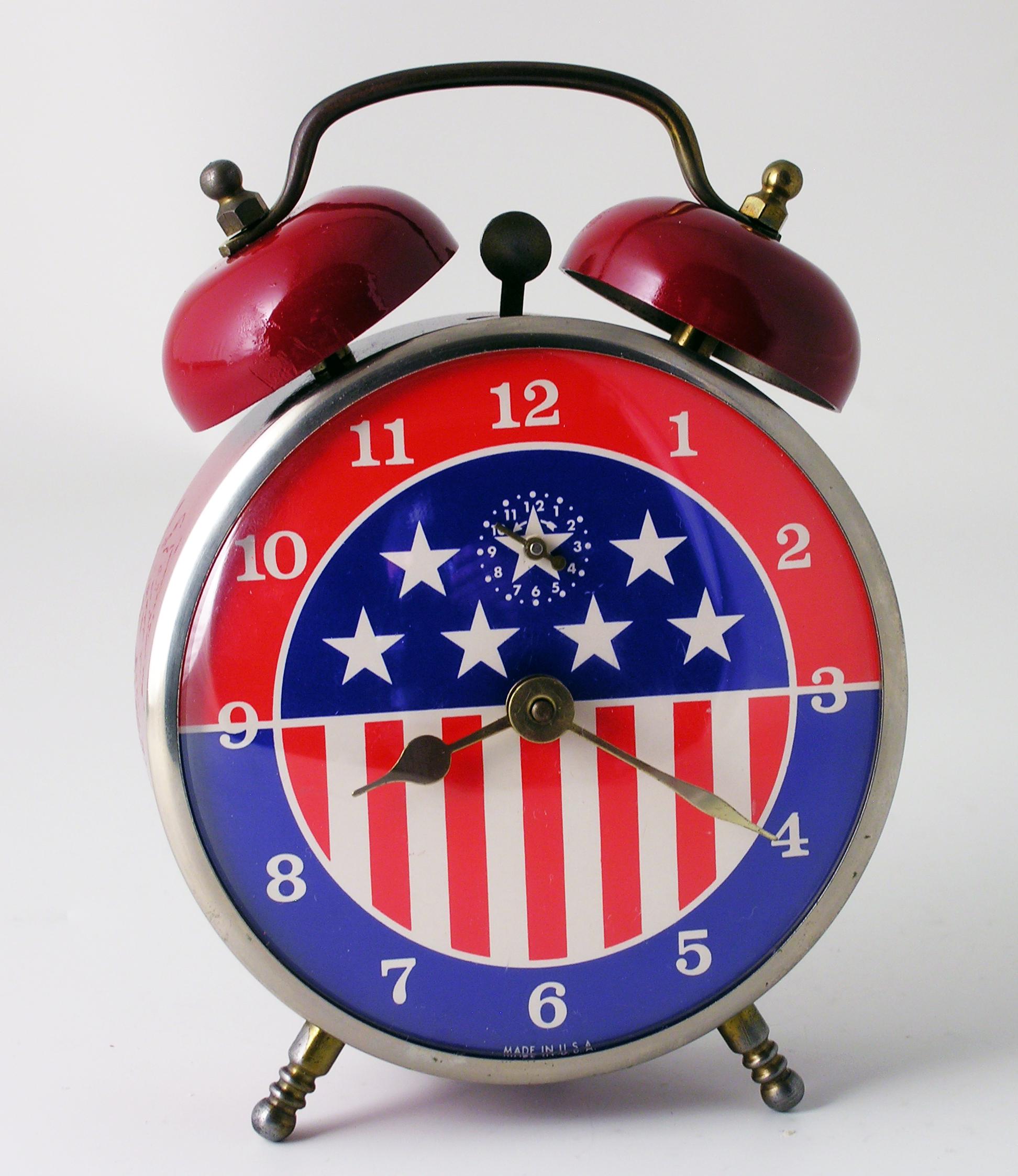 Restored 1972 Patriotic Alarm Clock by Lux. Made in the USA! - Etsy