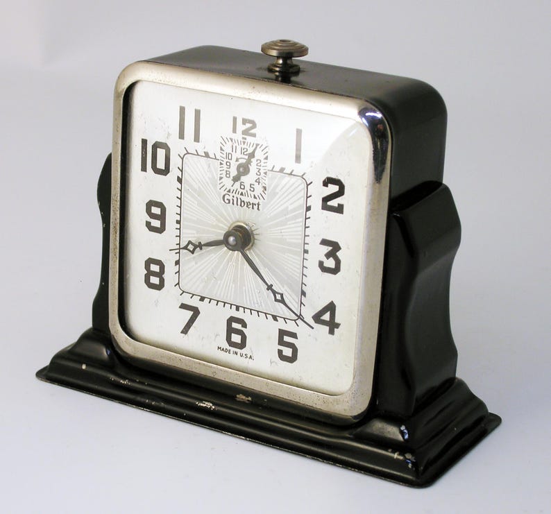Restored 1937 Gilbert Art Deco Alarm Clock, Made in the USA!! - Etsy