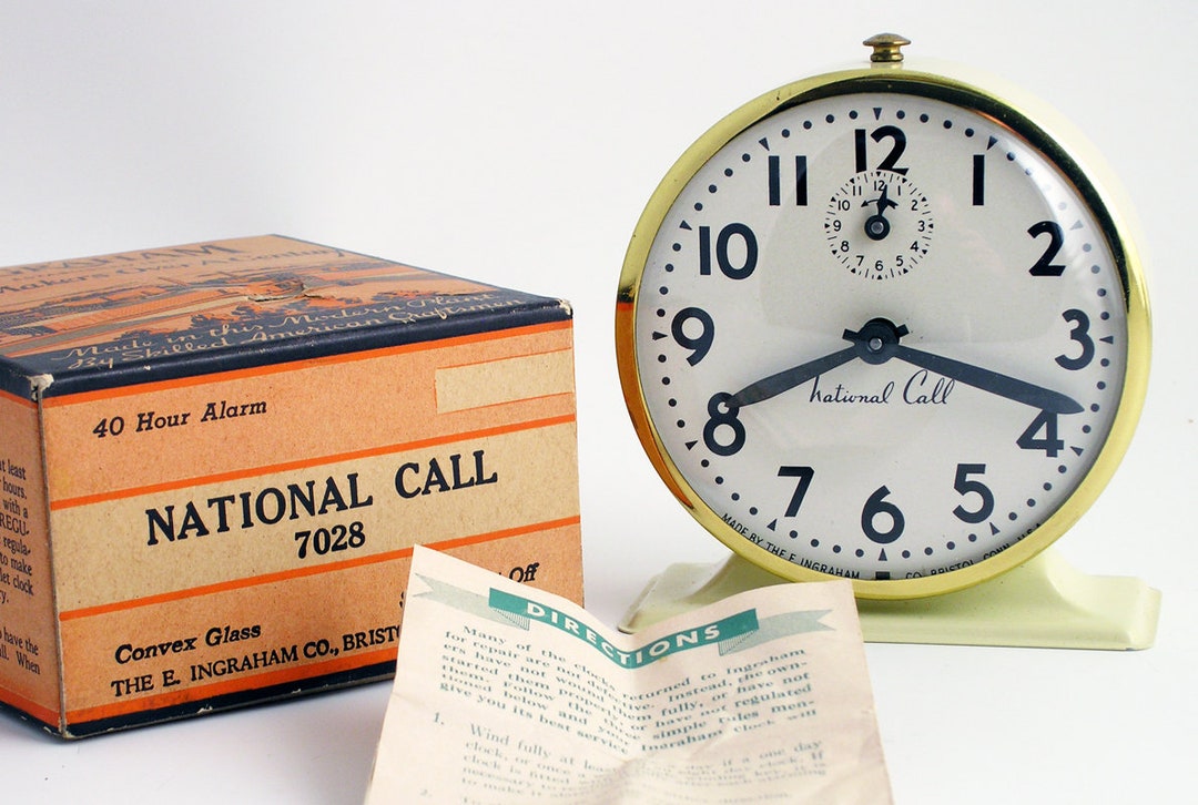 1950 "national Call" Alarm Clock by Ingraham- Made in the USA! - Etsy