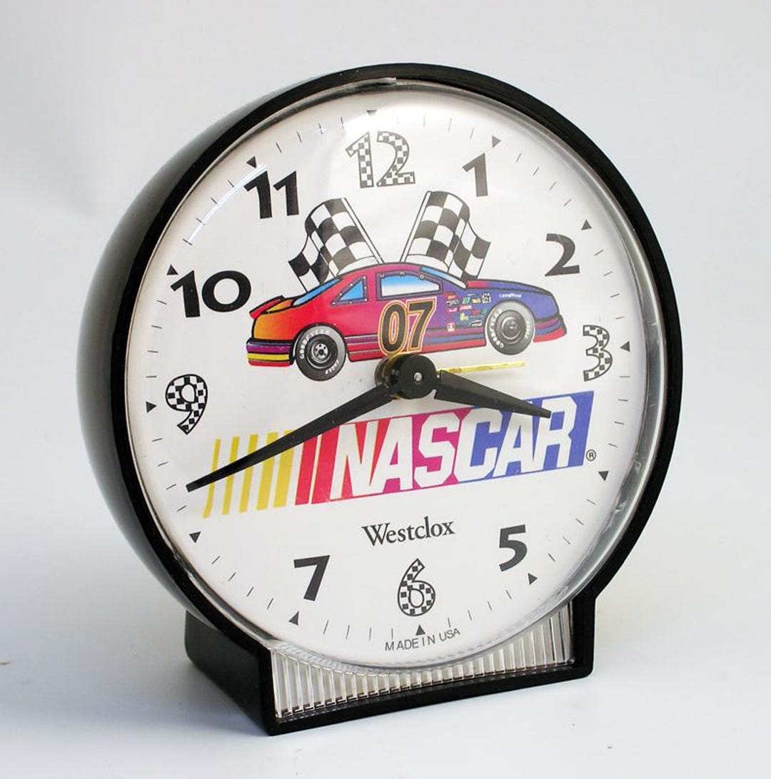 New-in-box "nascar the Finish Line" Alarm Clock by Westclox - Made in ...