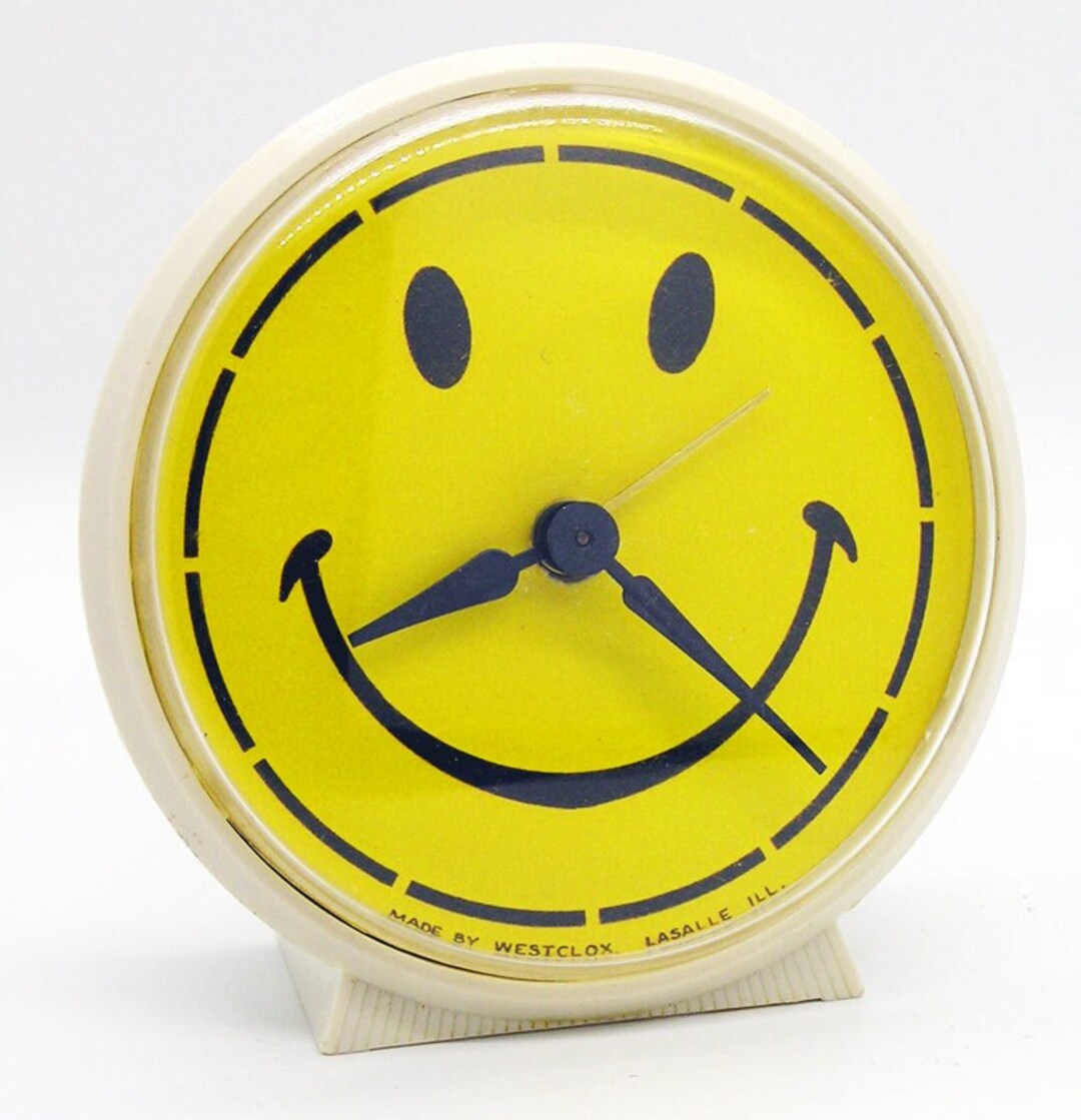 1972 "smiley Face" Alarm Clock by Westclox - Made in the USA! - Etsy