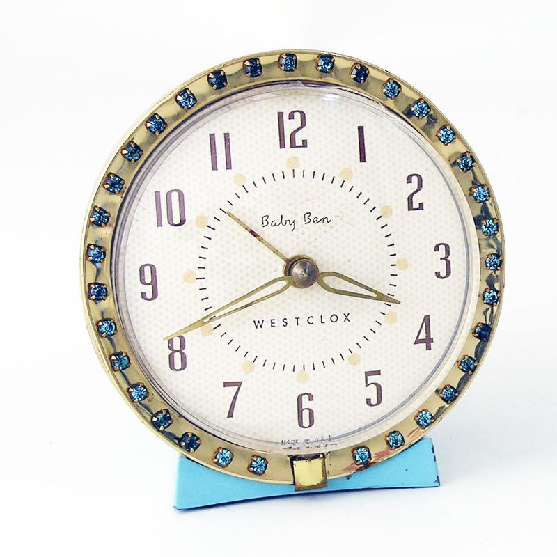 Rhinestone Clock - Etsy