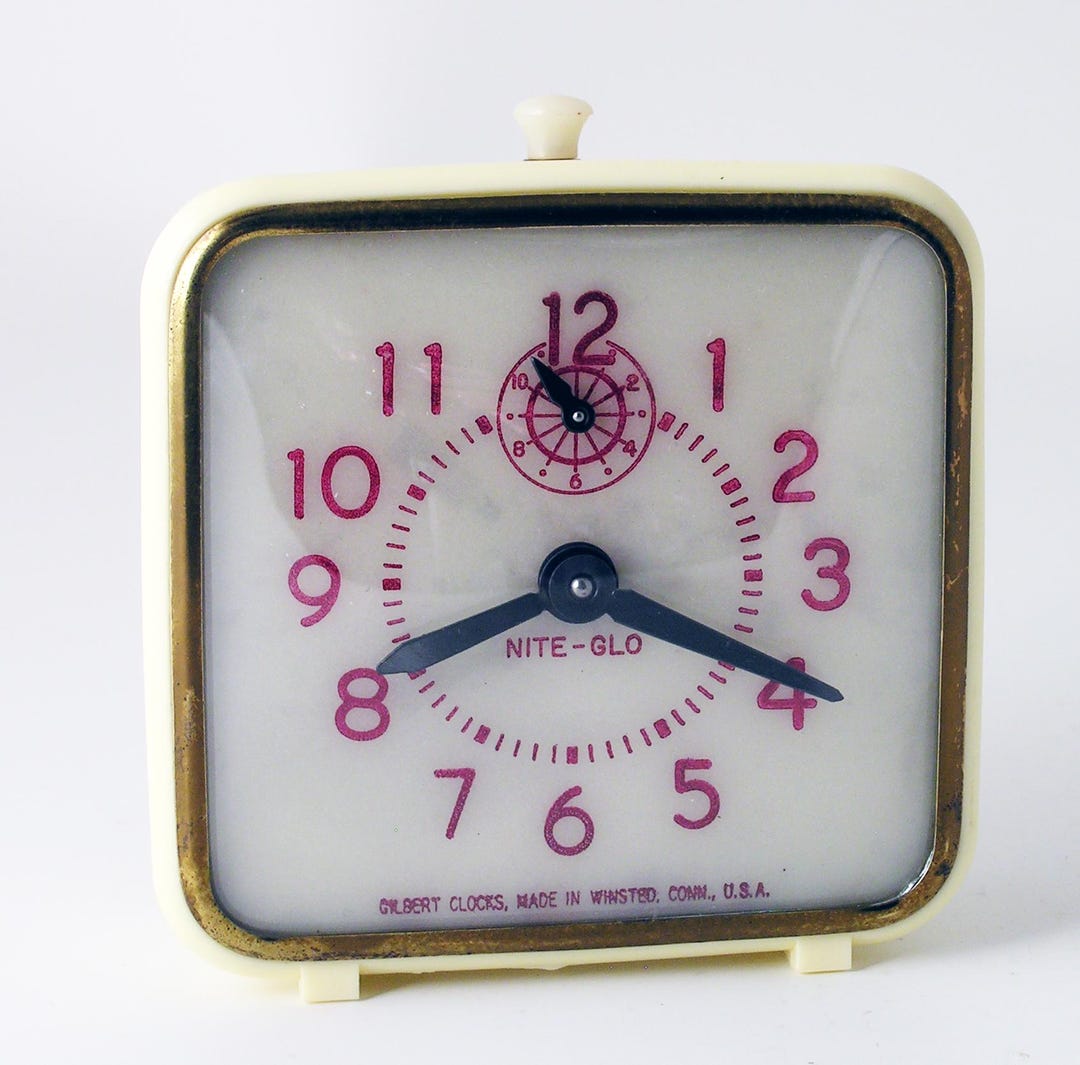 1958 "nite Glo" Alarm Clock by Gilbert, Made in the USA!! - Etsy