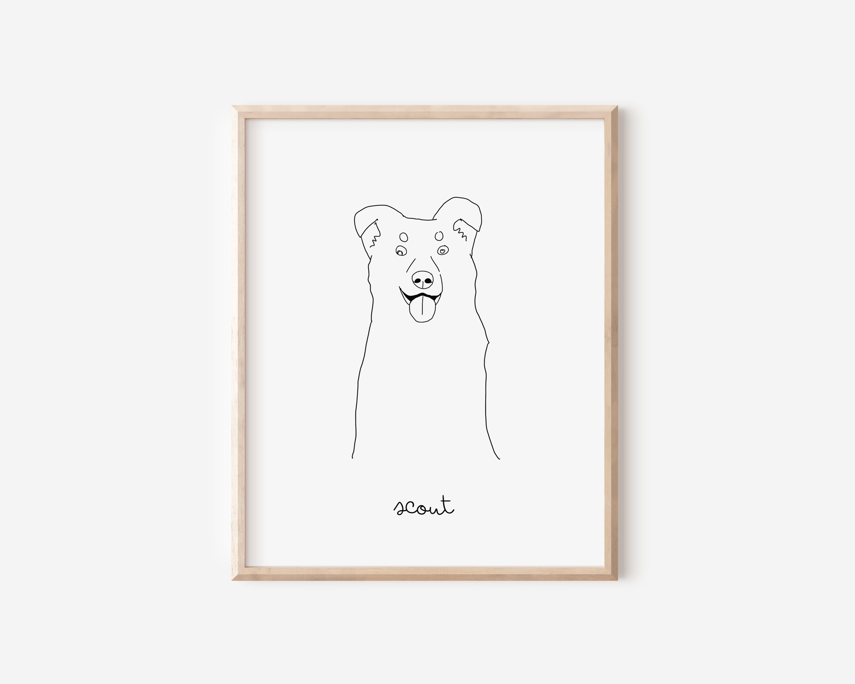 Silly Dog Portrait DIGITAL DRAWING Bad Pet Portrait - Etsy