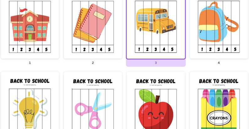 Back to School Number Puzzles - Etsy