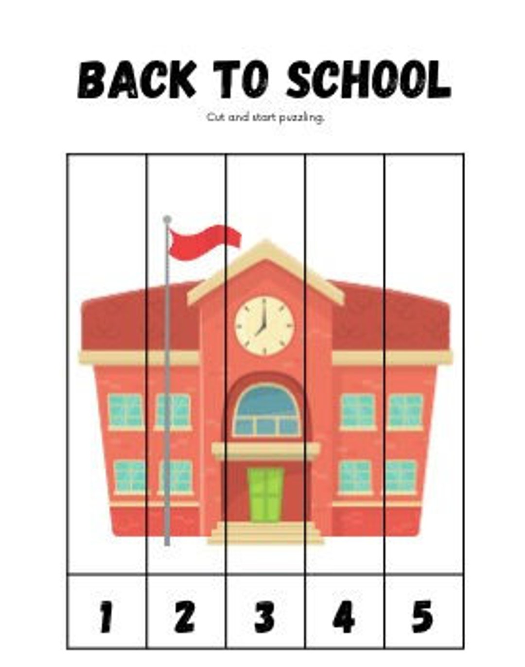 Back to School Number Puzzles - Etsy