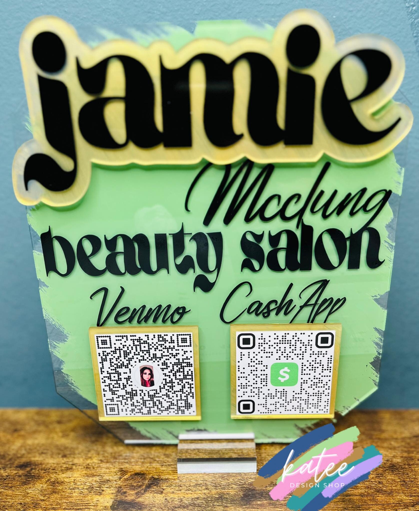 Laser Cut QR Code Acrylic Painted Signs - Etsy