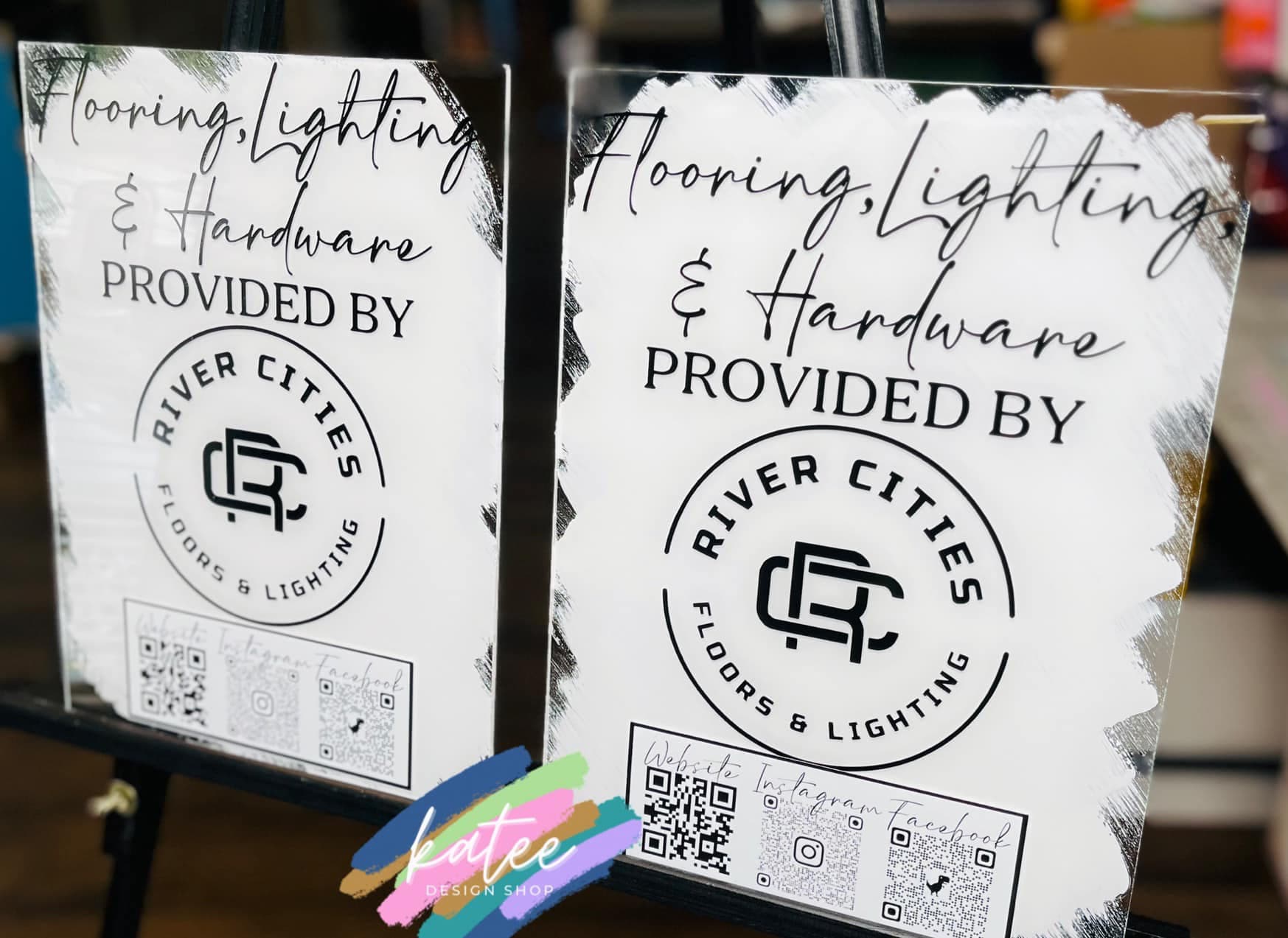 Laser Cut QR Code Acrylic Painted Signs - Etsy