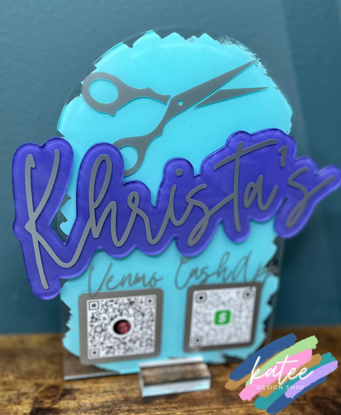 Laser Cut QR Code Acrylic Painted Signs - Etsy