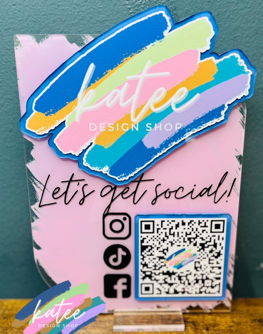 Laser Cut QR Code Acrylic Painted Signs - Etsy