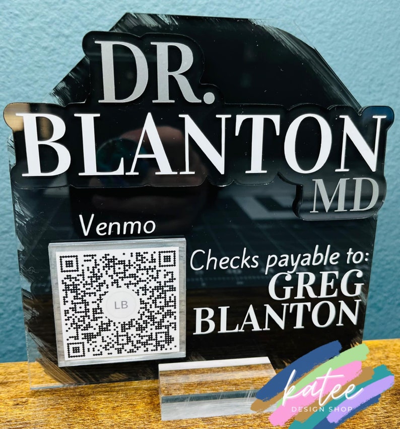 Laser Cut QR Code Acrylic Painted Signs - Etsy