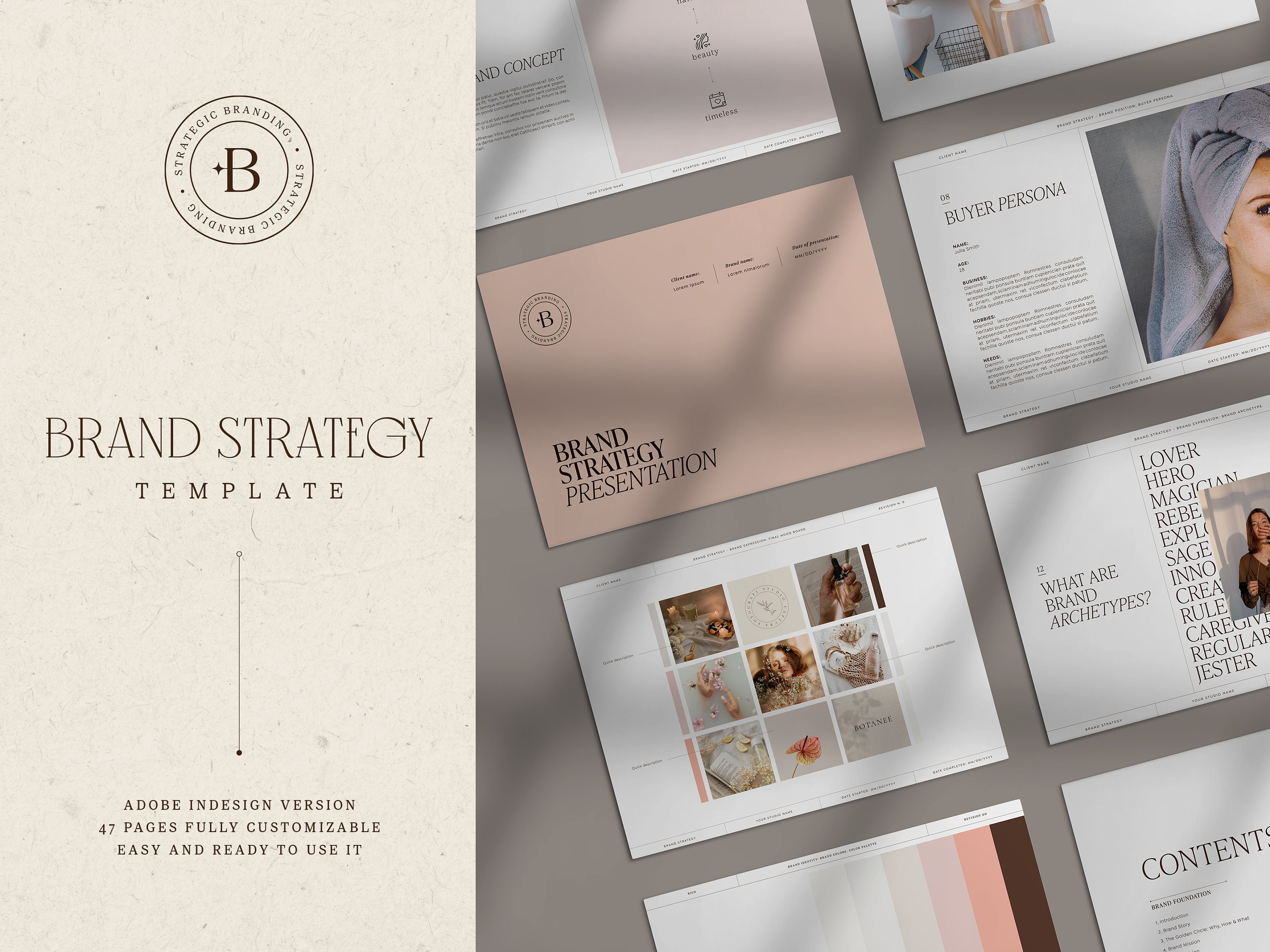 Essential Brand Strategy Template for Designers (INDESIGN) - Etsy
