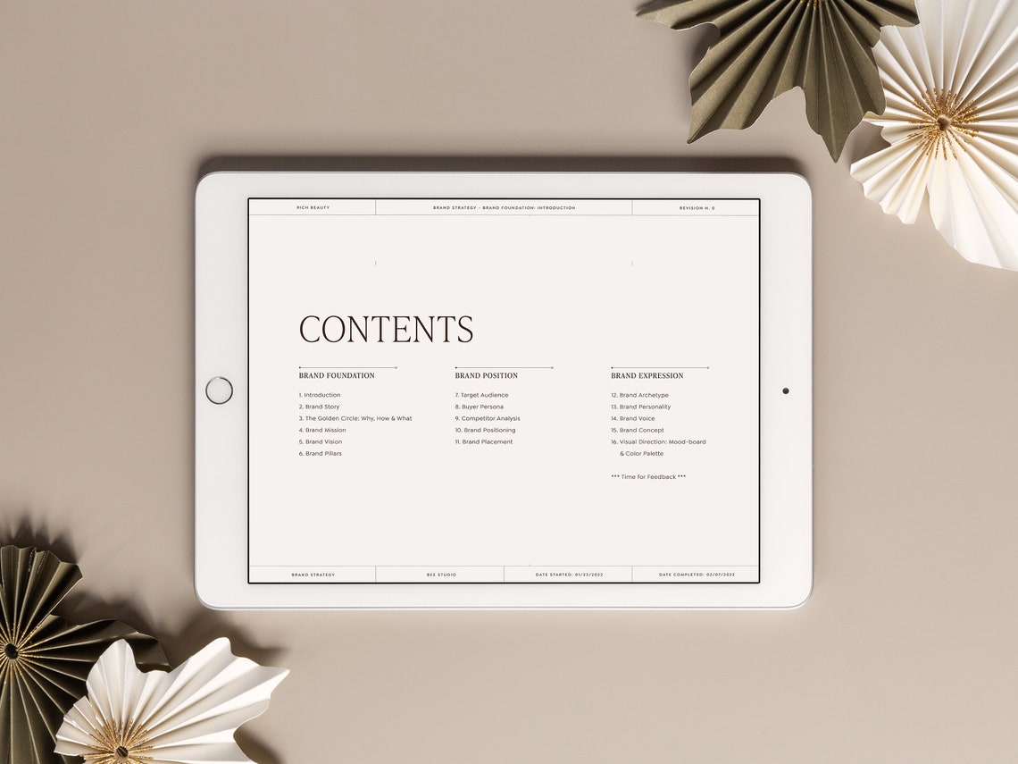 Essential Brand Strategy Template for Designers (INDESIGN) - Etsy