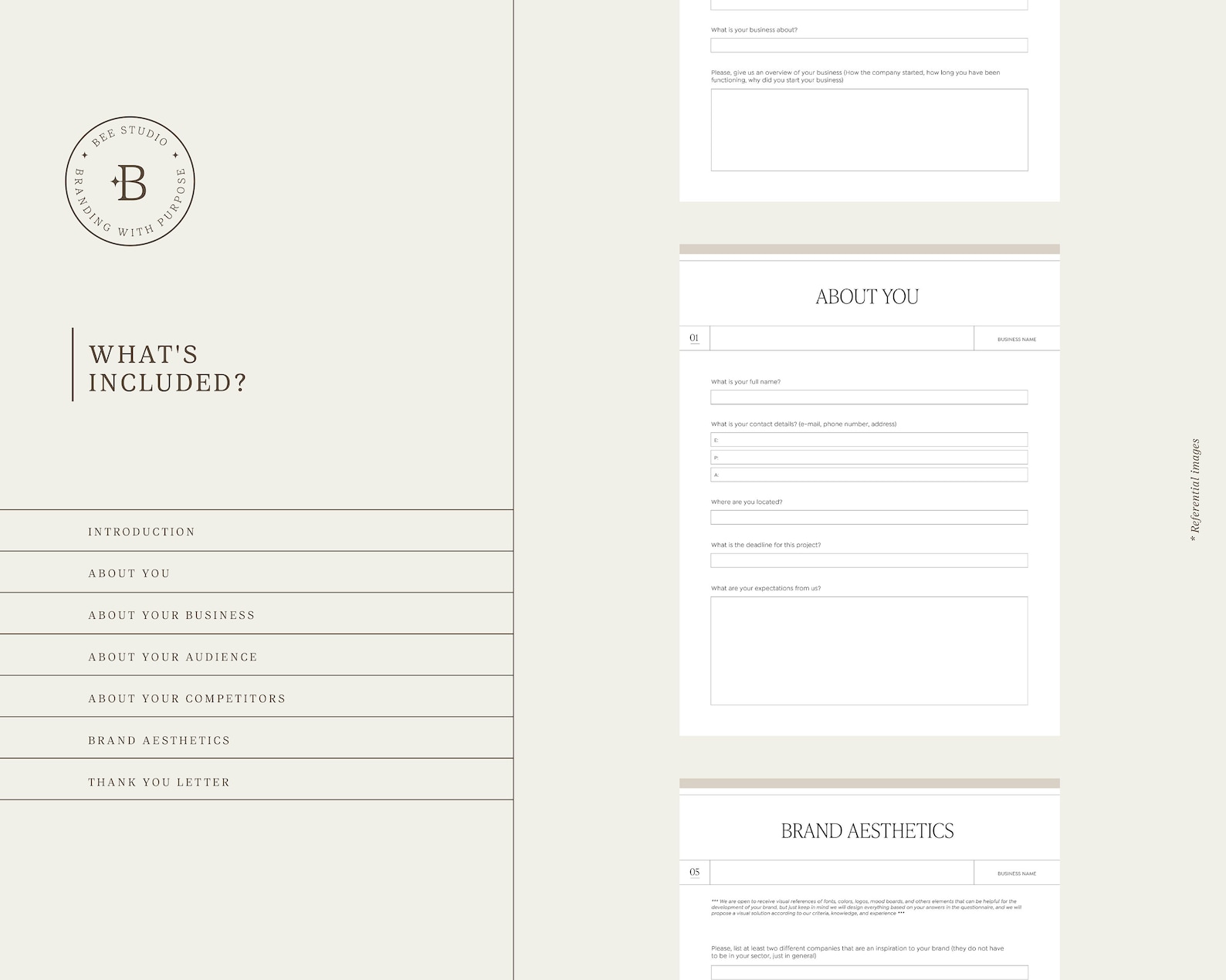 Branding Questionnaire Template - Etsy