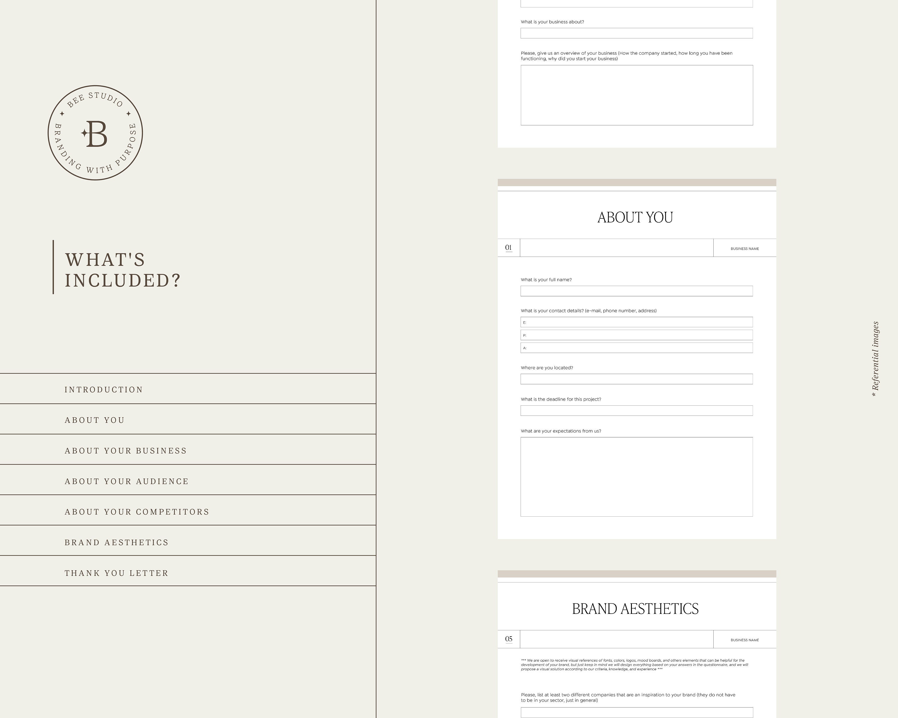 Branding Questionnaire Template - Etsy