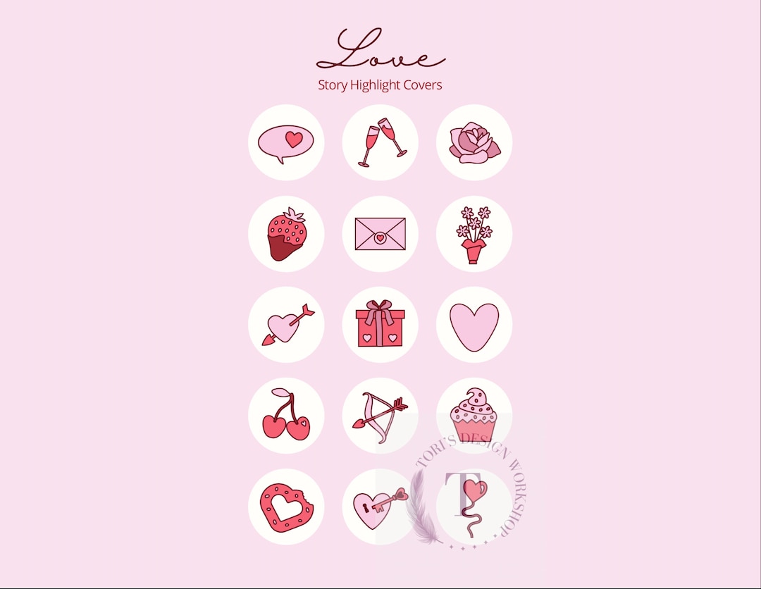 15 Love Inspired Instagram Highlight Logos, Valentines Day Instagram ...