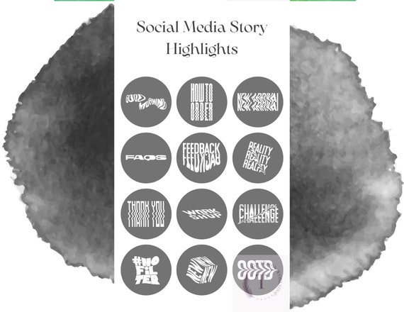 12 Grey Instagram Highlight Icons Instagram Icons 12 | Etsy