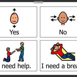 Communication Cards for a Keyring- Autism-special Needs-toddler - Etsy