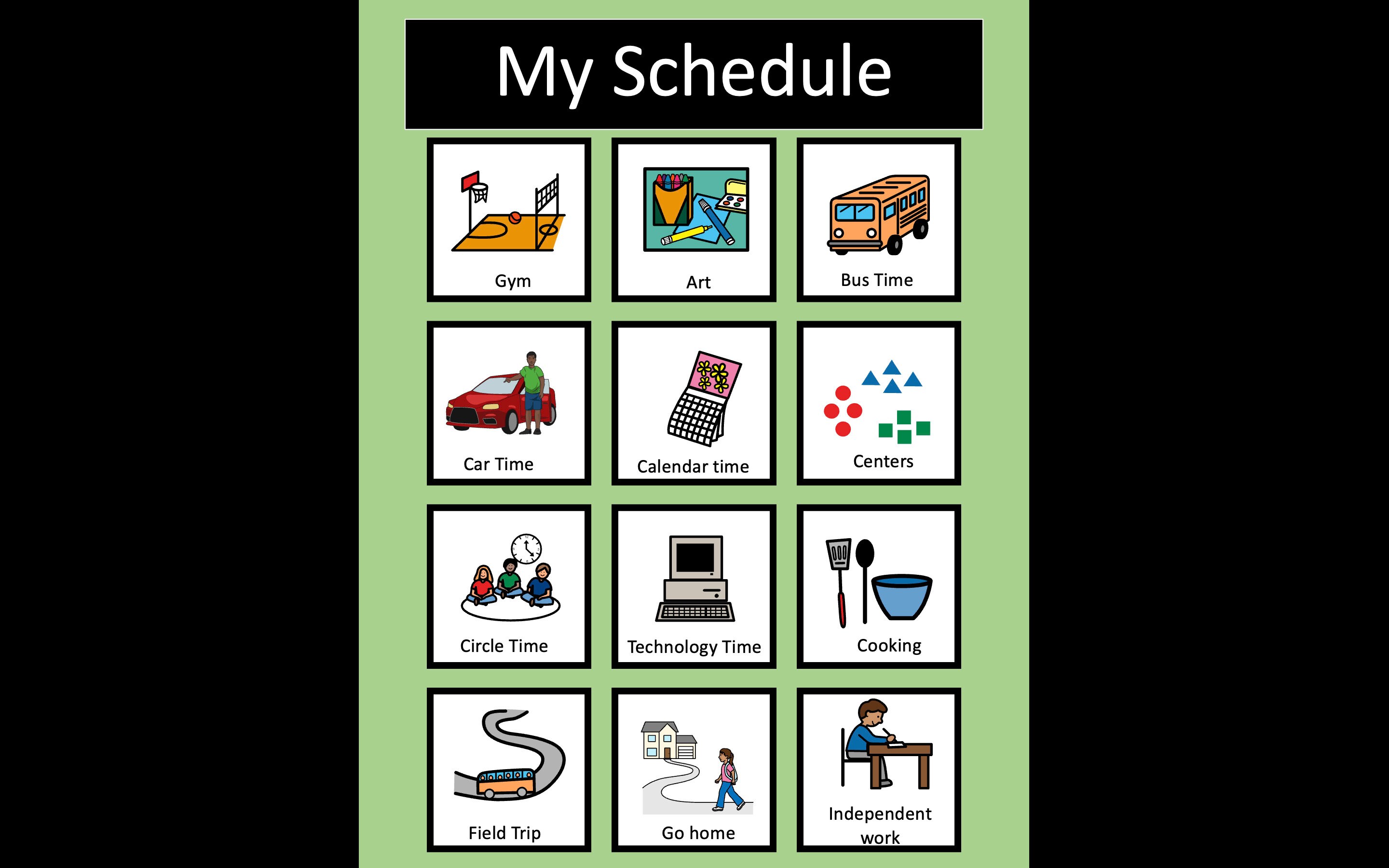 First Then Chart and Daily Schedule=autism-special Needs-preschooler - Etsy